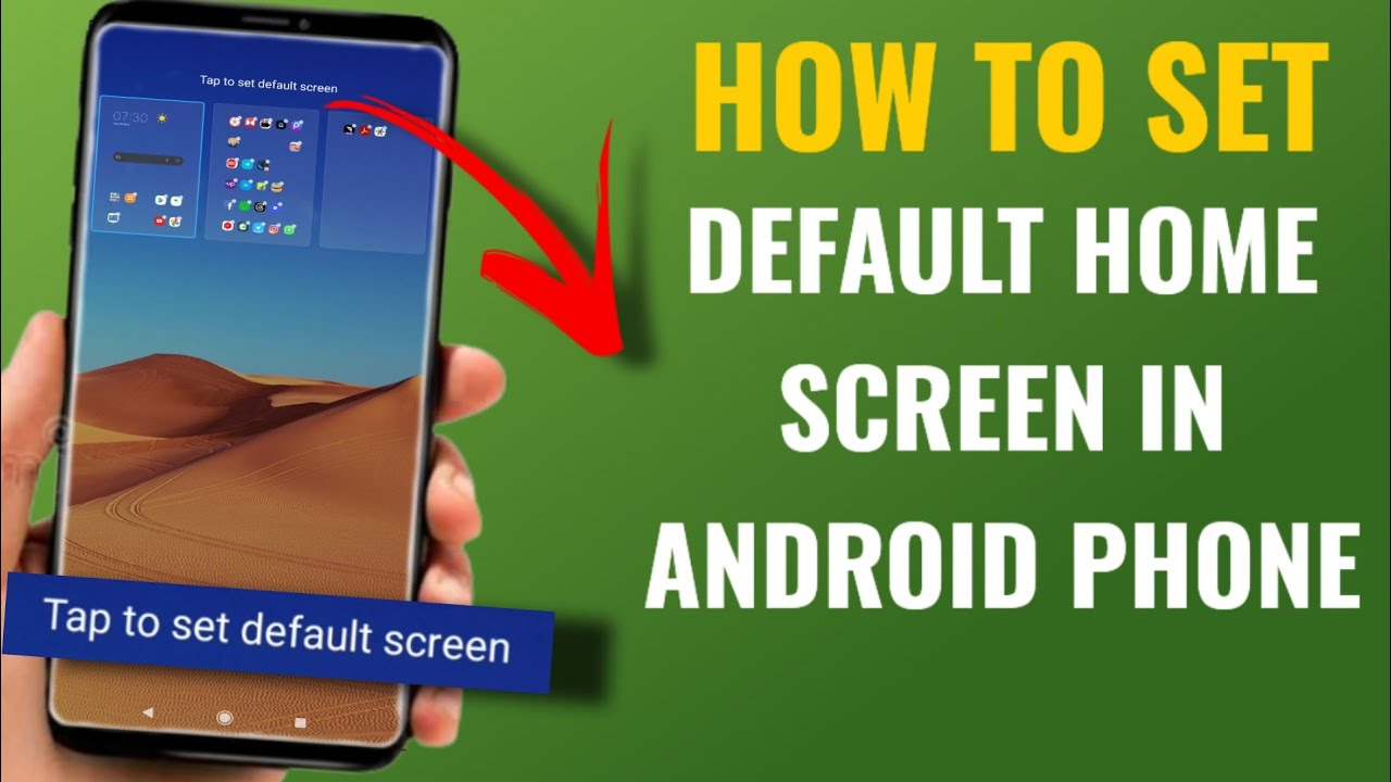 How To Set / Change Default Home Screen In Android Phones | English ...