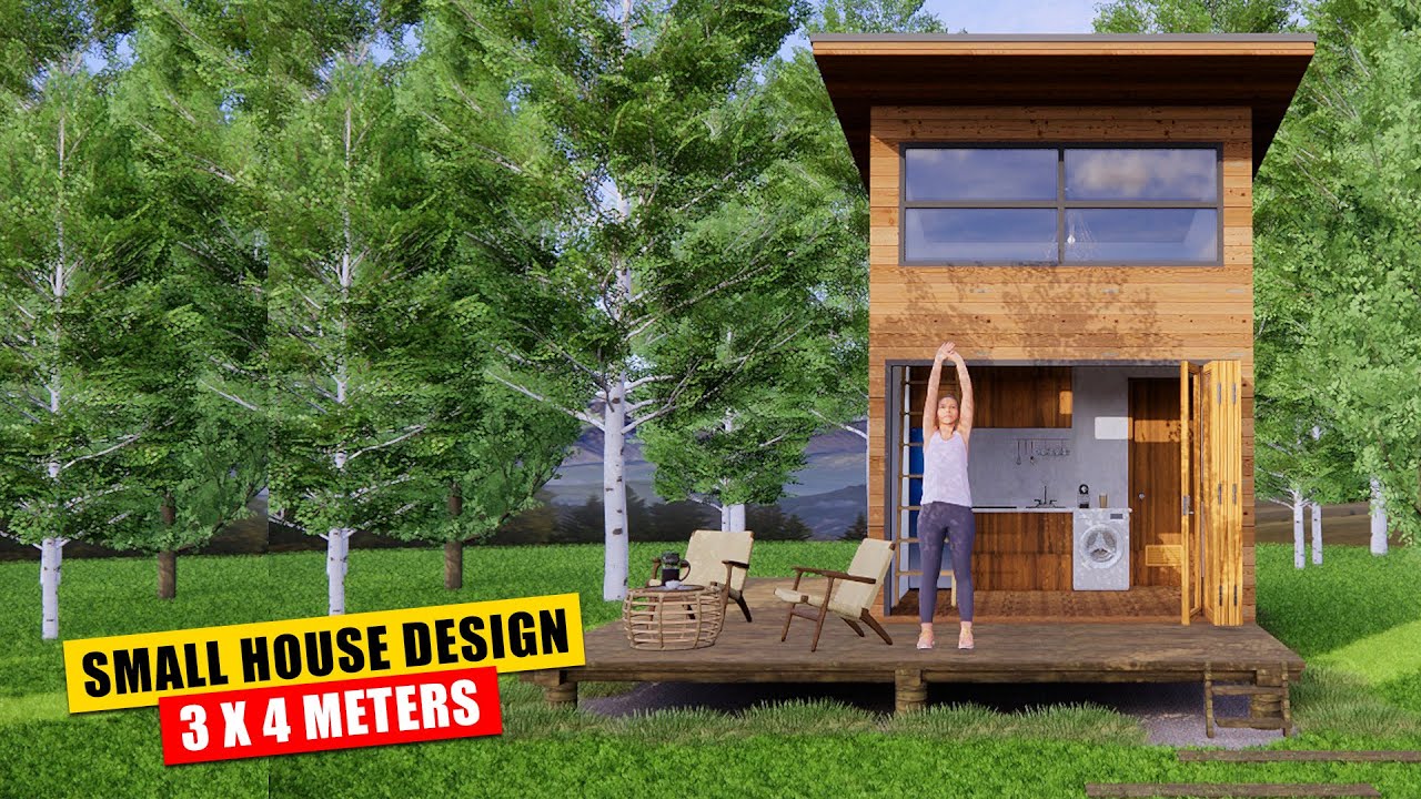 House With Loft 3 x 4 Meters - YouTube