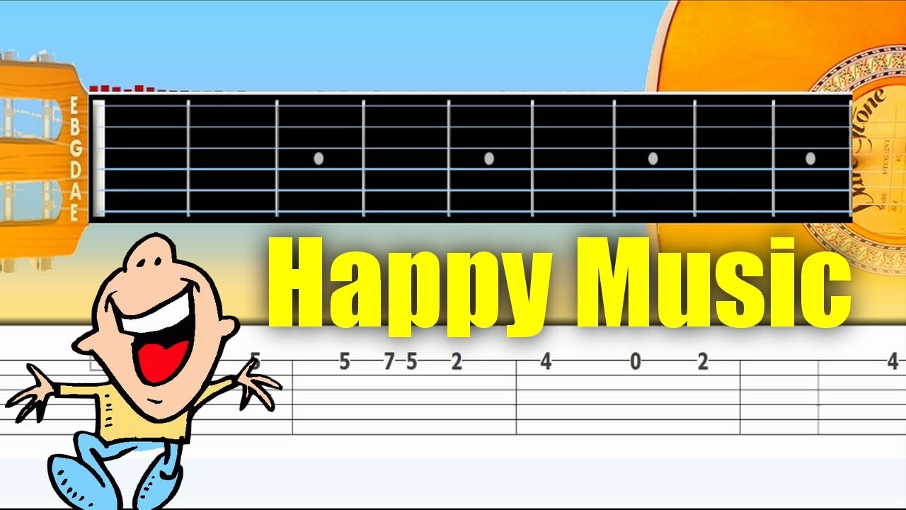 Happy Music Guitar Tab - YouTube
