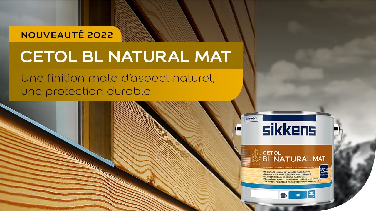 Nouvelle laque Cetol BL Natural Mat pour boiseries - Sikkens - YouTube