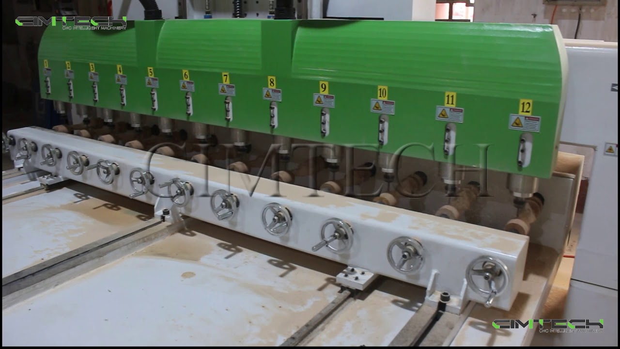 4 axis High Presicion Multi heads 3D Woodworking CNC Router Machine ...