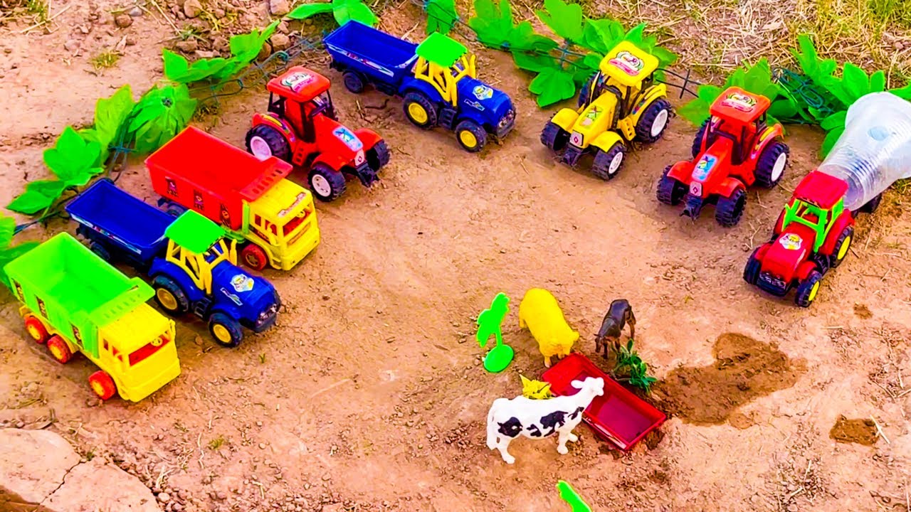 Tractors working on farm | Tractor video for kids | Tractor short video ...
