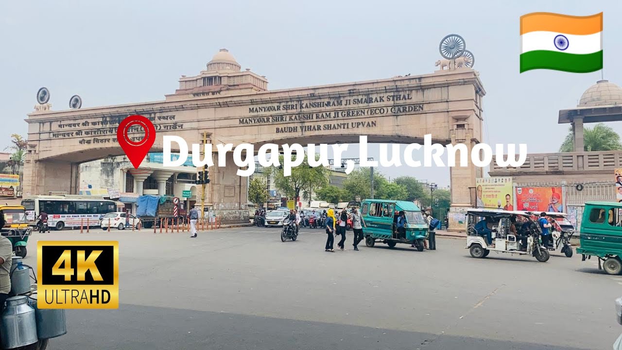4K Walking Tour Lucknow City 2024 || Durgapur, Lucknow, India 4k ...