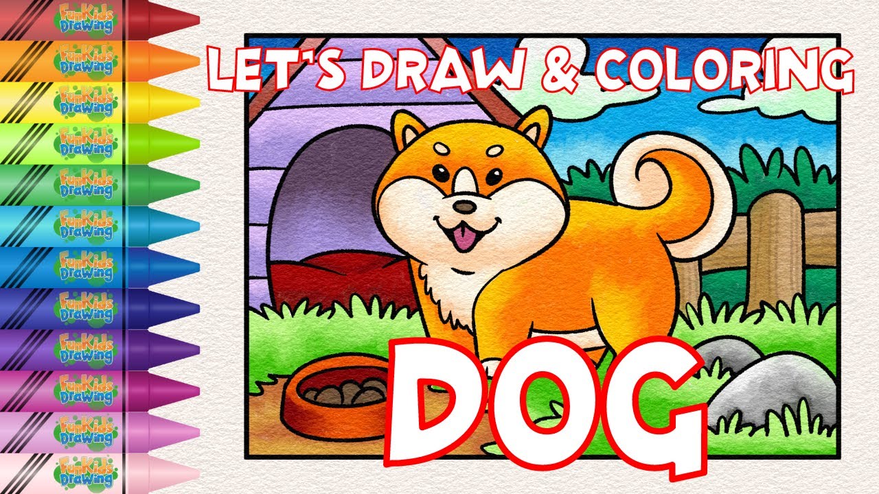 How To Draw A Cute Cartoon Dog Easy Step By Step - YouTube