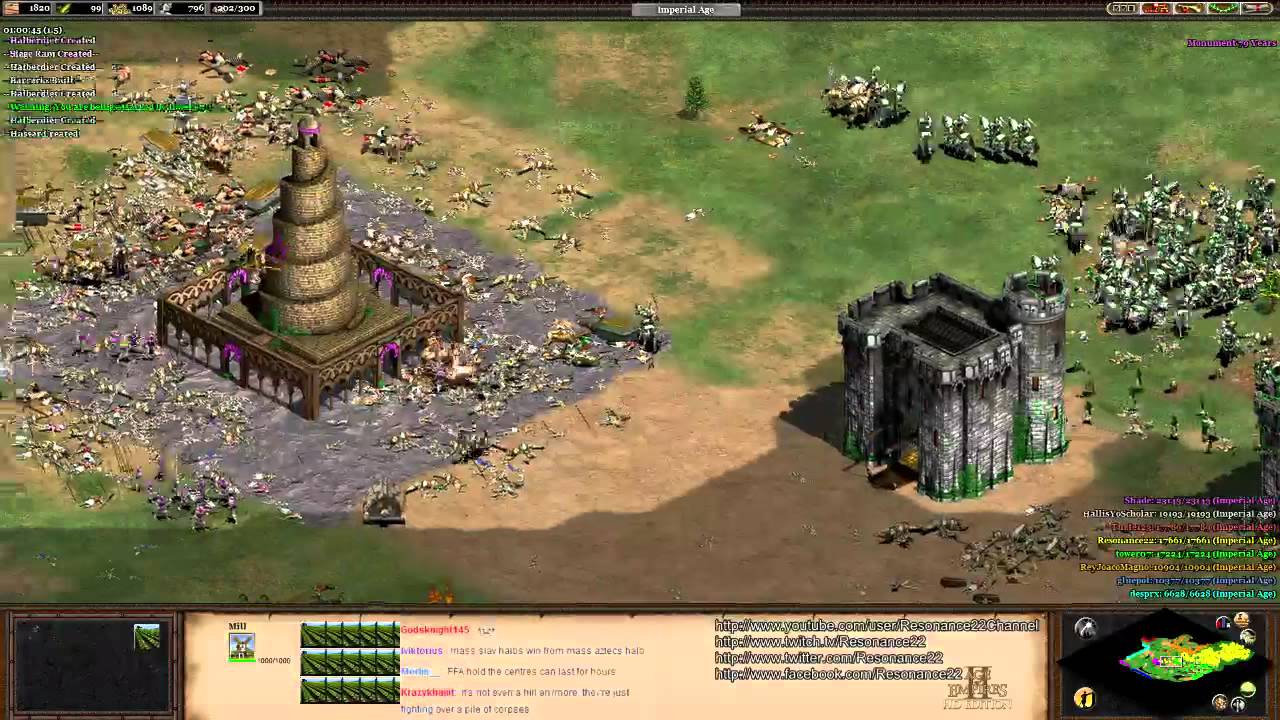 Aoe2 HD: FFA King of the Hill (Slavs) (Part 2/2) - YouTube