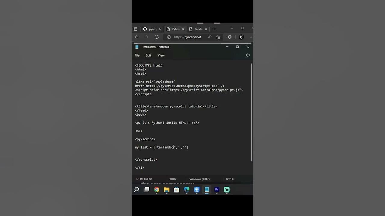 Pyscript Its Python Inside Html Run Python In Your Html Pyscript Pyscript Youtube