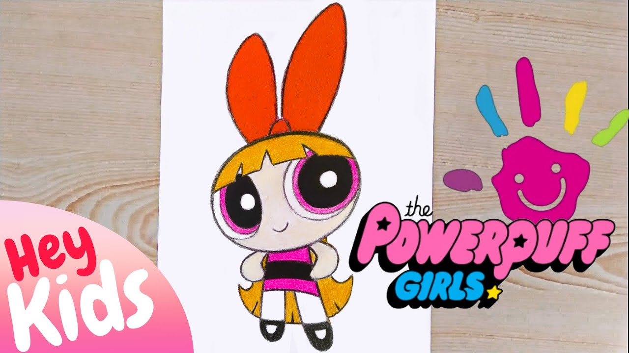 How To Draw Blossom Powerpuff Girls Step By Step Cartoon Drawing Tutorial Youtube