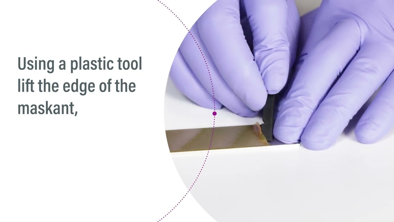 How to: Remove SpeedMask Maskant by Manually Peeling - YouTube