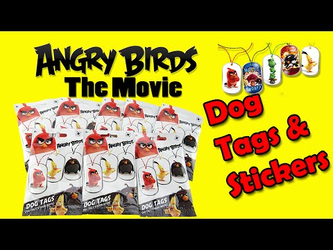The Angry Birds Movie Dog Tags Opening with Rare Foil Tags - YouTube