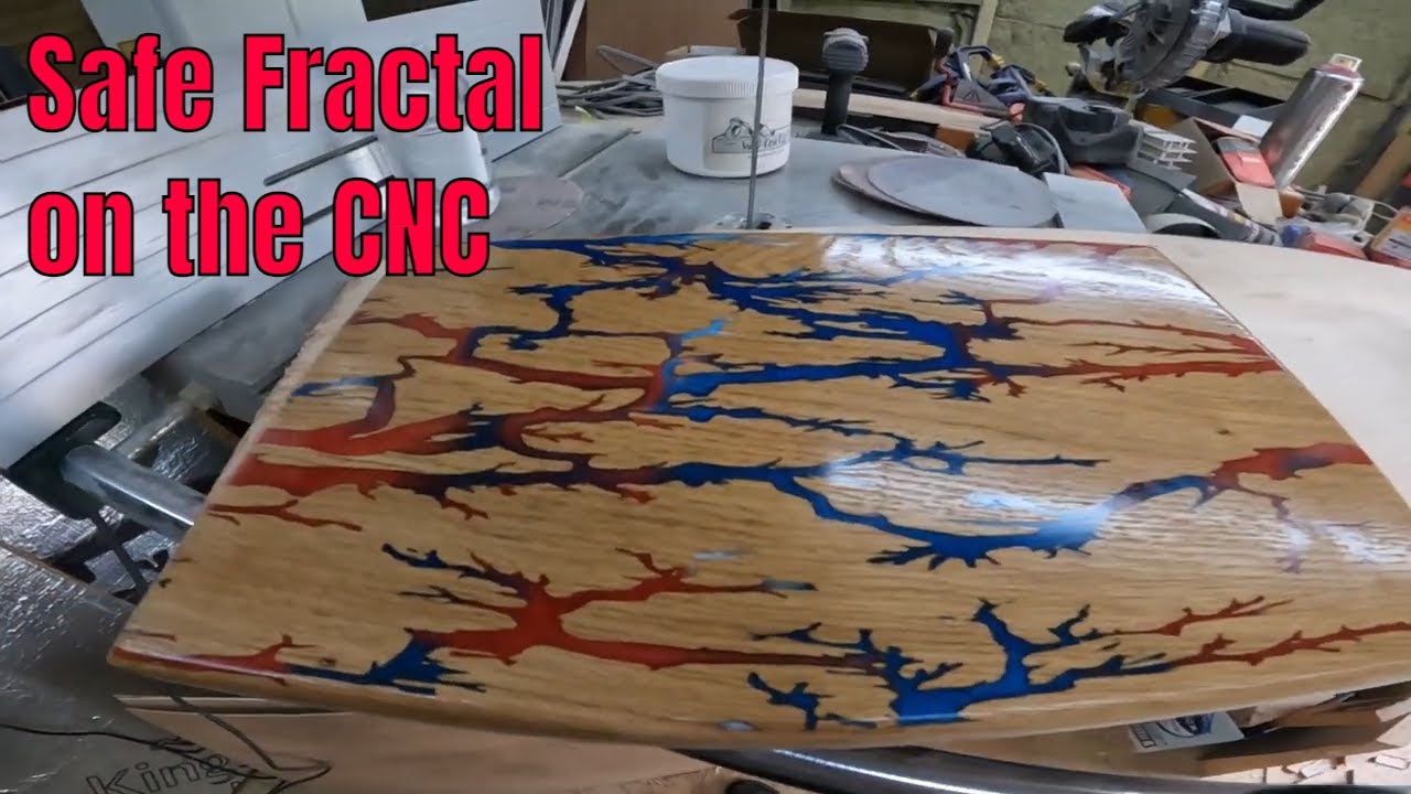 Safer Fractal Burning Style Finish on the CNC - V Carving - YouTube