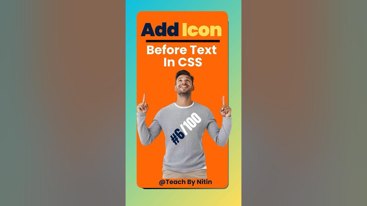 #6/100 Tricks: The #css #code Putting Icons Before Text (Simple & Effective) #htmlcss # ...