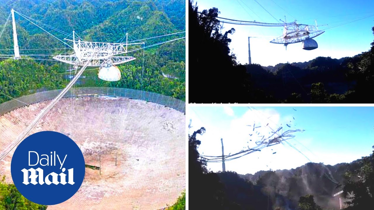 Ridiculous moment world's largest telescope collapses - YouTube