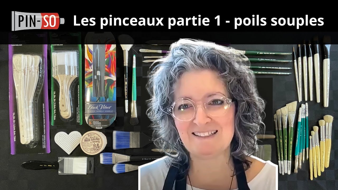 Première partie sur les pinceaux Les pinceaux souples - YouTube