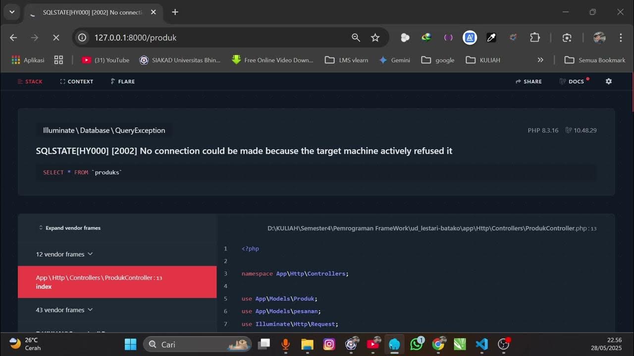Laporan Progres UAS Matakuliah Pemrograman FrameWork - YouTube