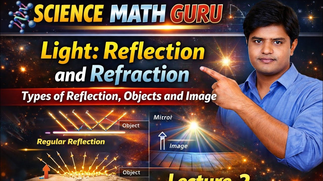 Types of Reflections, Object, Image Class 10 - YouTube