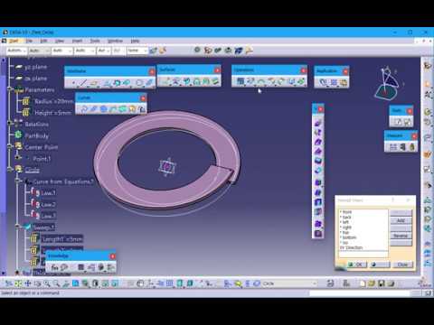 Catia Equation 3강 삼각함수(Trigonometrical Function)을 활용하여 Circle, Helix ...