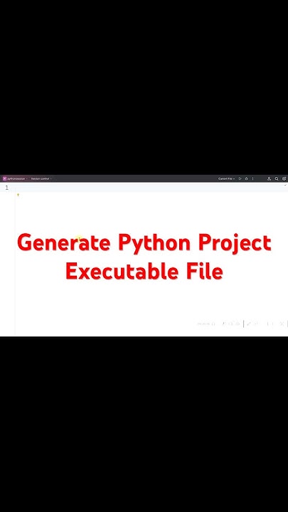 Generate Executable File for Your Python Code #pythonprogramming #python #pythontutorial - YouTube