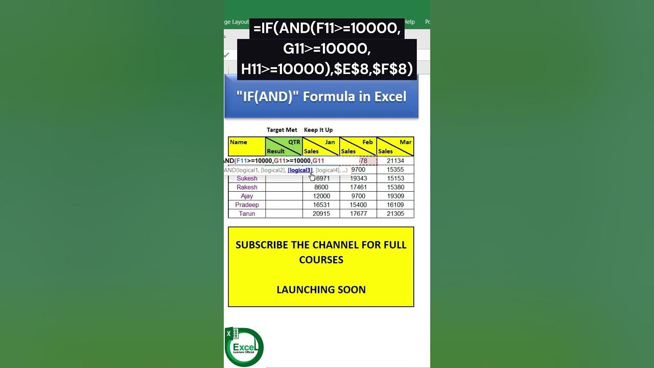 IF And Formula In Excel shortsfeed shortsviral excel YouTube if-and-formula-in-excel-shortsfeed-shortsviral-excel-youtube