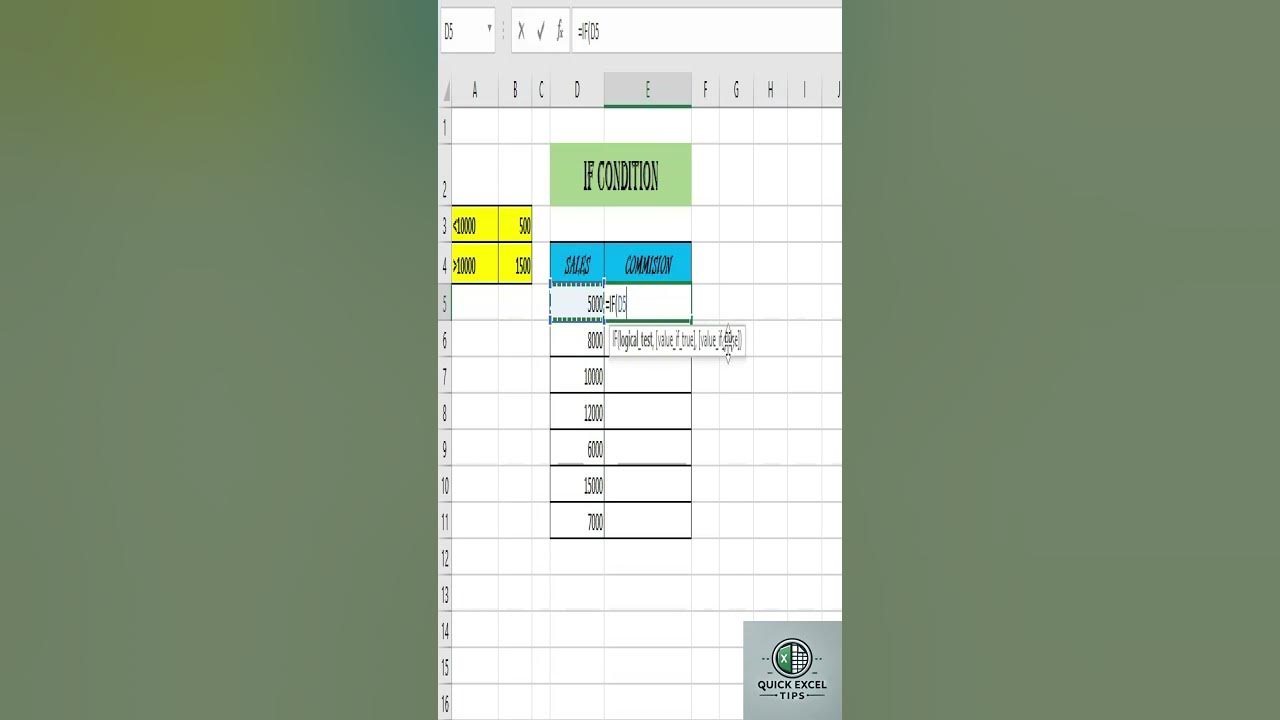 Master the Quick IF Function in Excel! 🖩📊elTips, #IFFunction, #ExcelPro, #excel #excelshortcuts ...