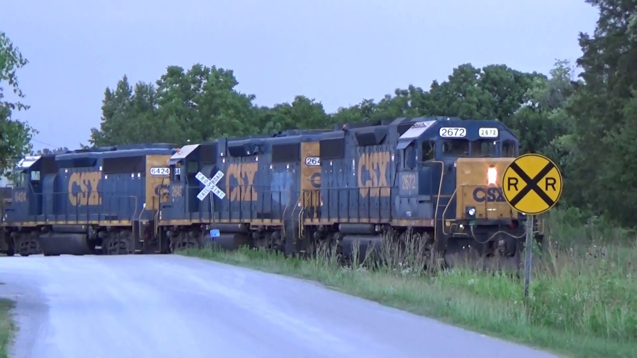 CSX Geep Trio! CSX 2672 Finishes Working International Paper on 6/19/19 ...
