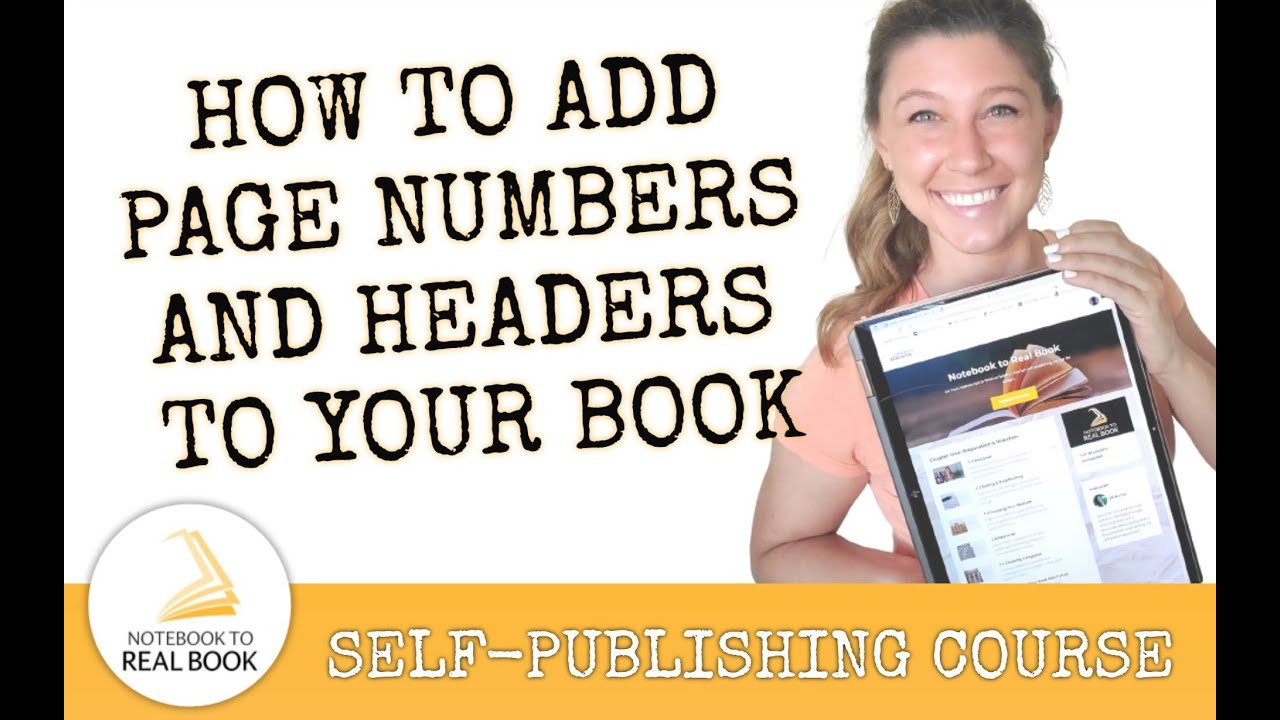 How to Add Page Numbers & Headers to Your Book in Word - YouTube
