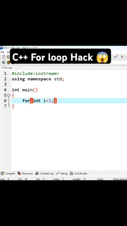C++ For loop Hack !😱😱😱 कभी देखा ऐसा ? #coding #shorts #cpp #loop - YouTube