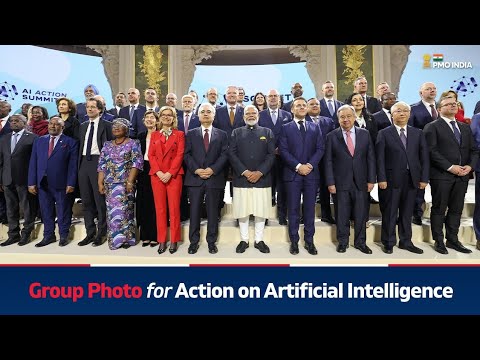 PM Narendra Modi at the AI Summit: Group Photo for Action on Artificial ...