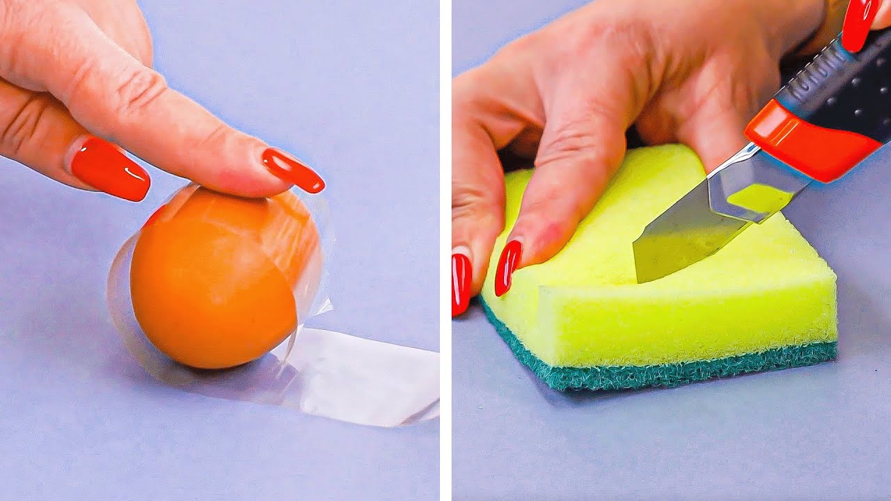 Tape & Sponges Are So Useful | 7 Cool Kitchen Tricks That You'll ...