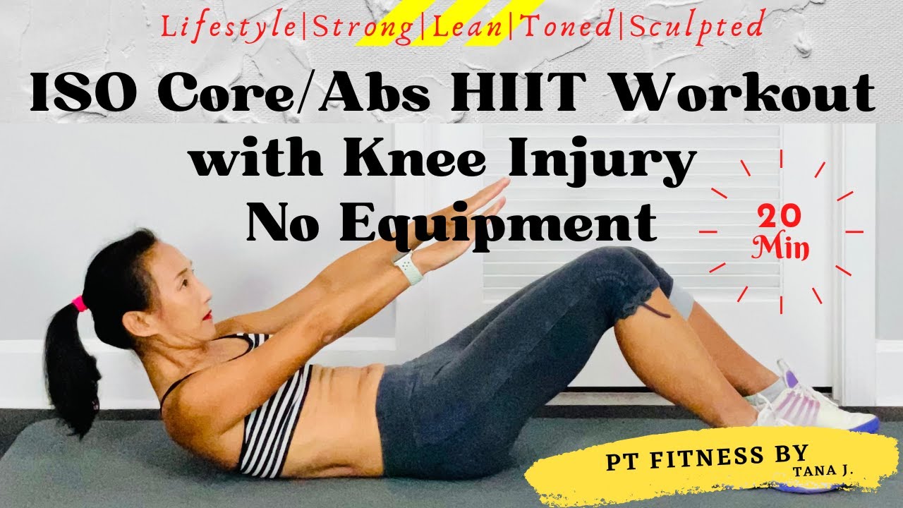 Isometric Core/Abs HIIT with Bodyweight Workout at Home (with My Knee ...