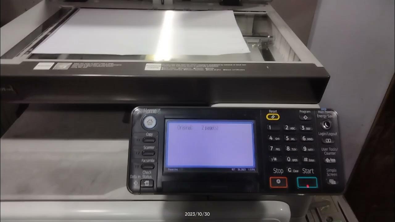 Ricoh MP 301 Multiple pages scanning Option - YouTube