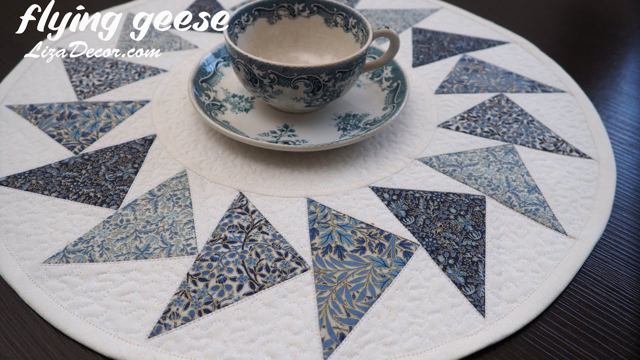 Flying geese & Drunkards path - Patchwork Tutorial. Sewing on paper and template #lizadecor ...