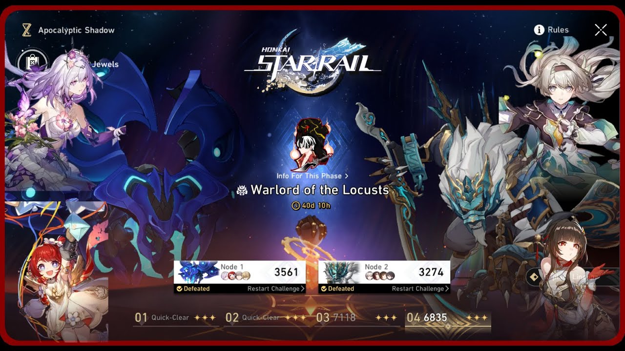 Warlord of the Locusts Difficulty 4 | E0S1 Castorice & E0S1 Firefly ...