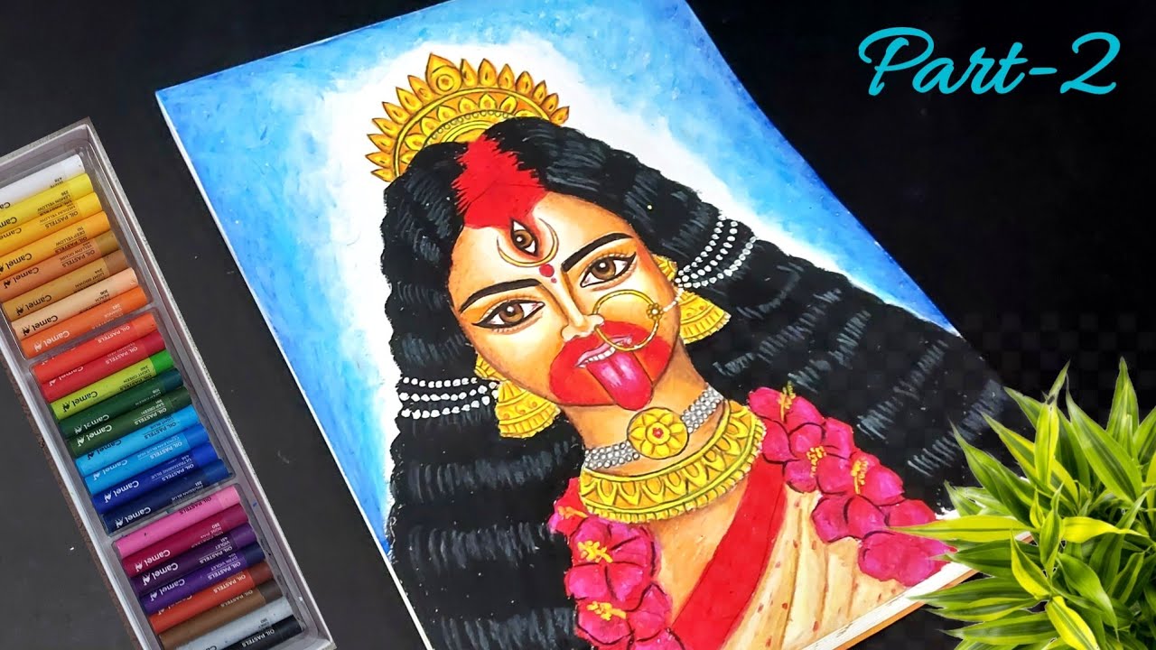 Kali Mata Drawing Easy Step by Step / How to Draw Kali Mata Easy ...