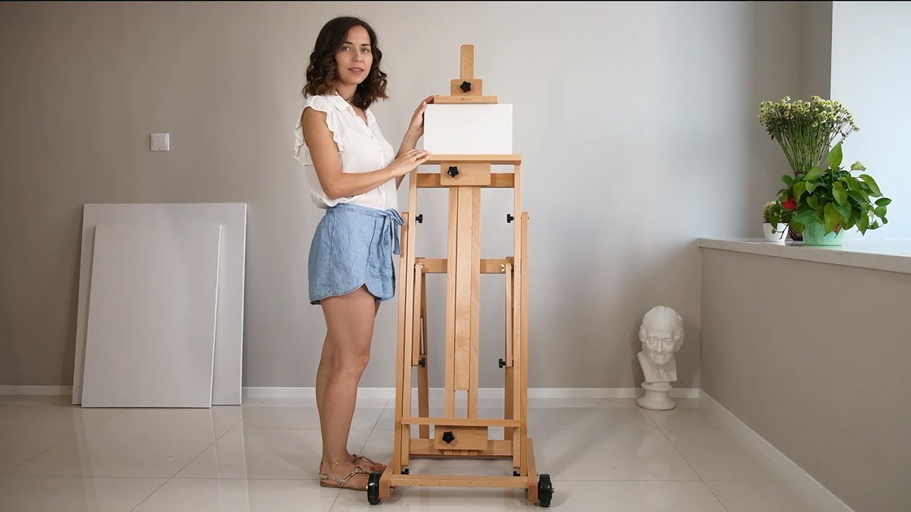 MEEDEN Versatile Studio H-Frame Easel-Holds Canvas Art up to 77"! - YouTube