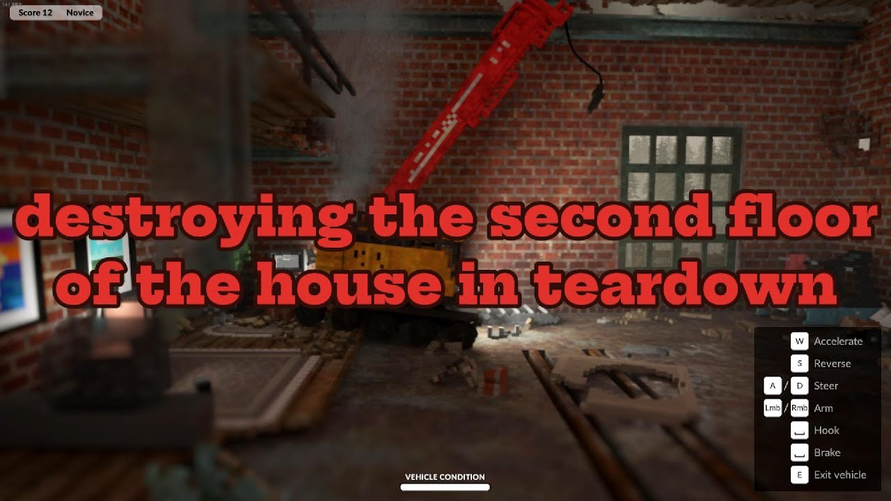 destroying the second floor of the house in teardown - YouTube