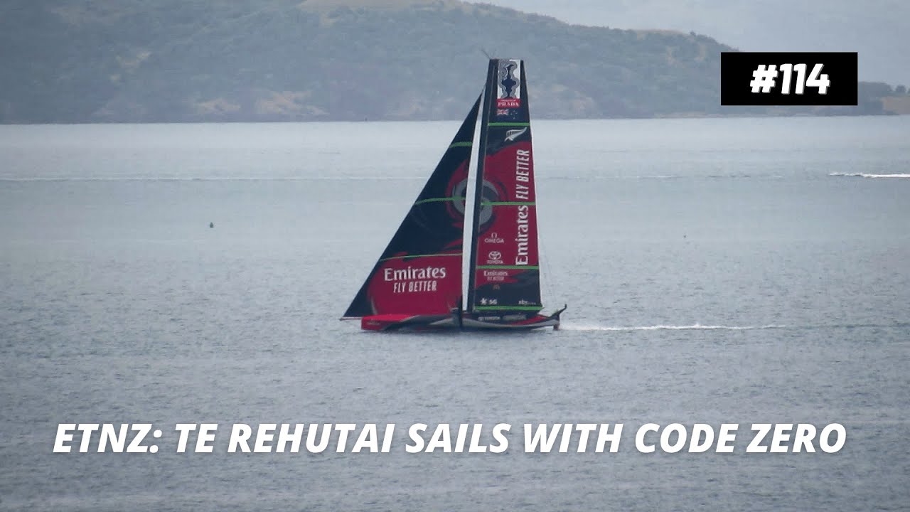 #114 ETNZ: Te Rehutai (30 Nov 2020) Testing Their Code Zero Headsail ...