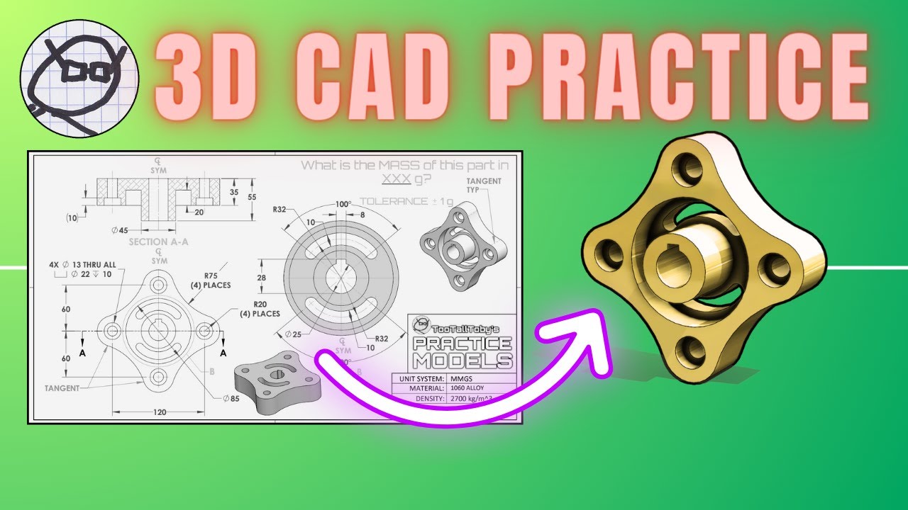 CAD Modeling Challenge - Onshape, SolidWorks, Fusion360 - Curved slot ...