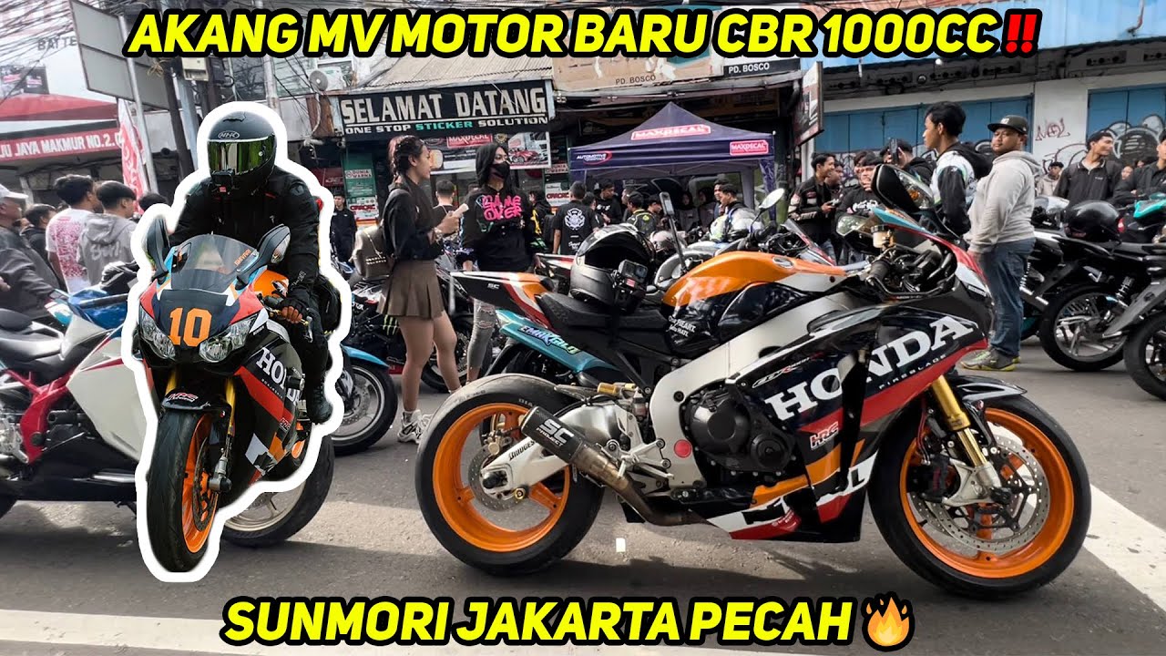 AKANG MV PAKE MOTOR BARU CBR 1000 cc⁉️ JAKARTA PECAH🔥 - YouTube
