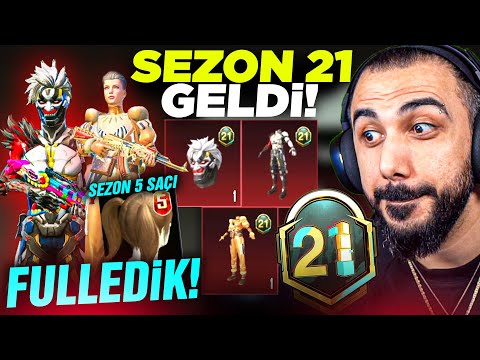 YENİ SEZON 21 SONUNDA GELDİ!! 😮 EFSANE DESTANSI SETLERİ FULLEDİK | PUBG MOBILE