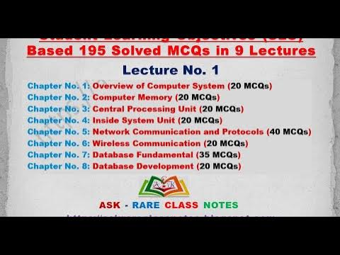 SLO-Based Computer MCQs. Lecture-1: Unit 1 - Overview of Computers System (20 MCQs) for Practice ...