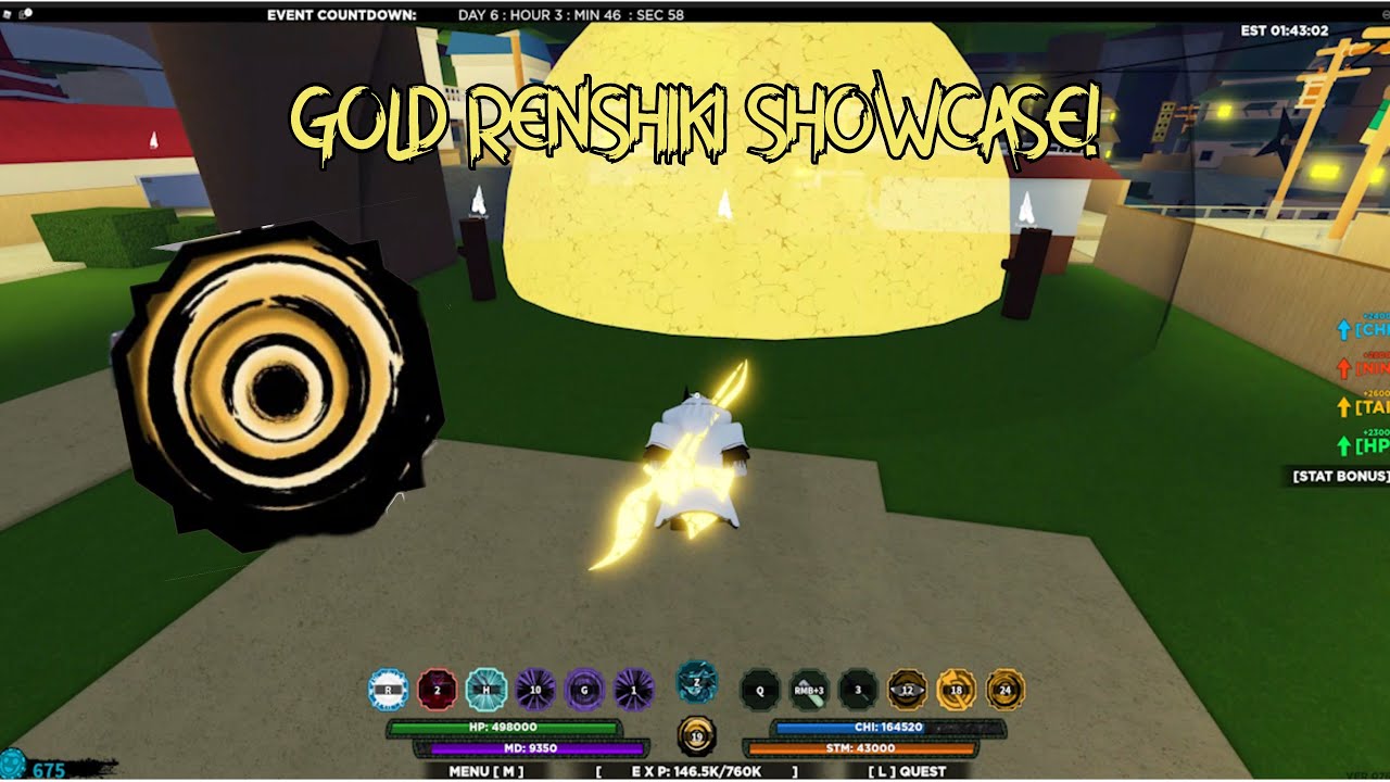 Gold Renshiki Showcase! | Shindo Life Roblox - YouTube