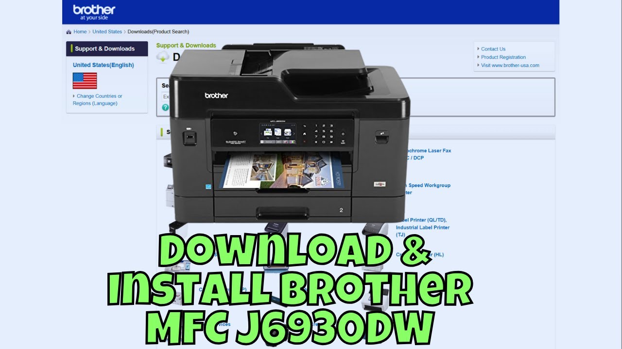 How To Setup Brother MFC J6930DW Printer Driver in Windows || Printer ...