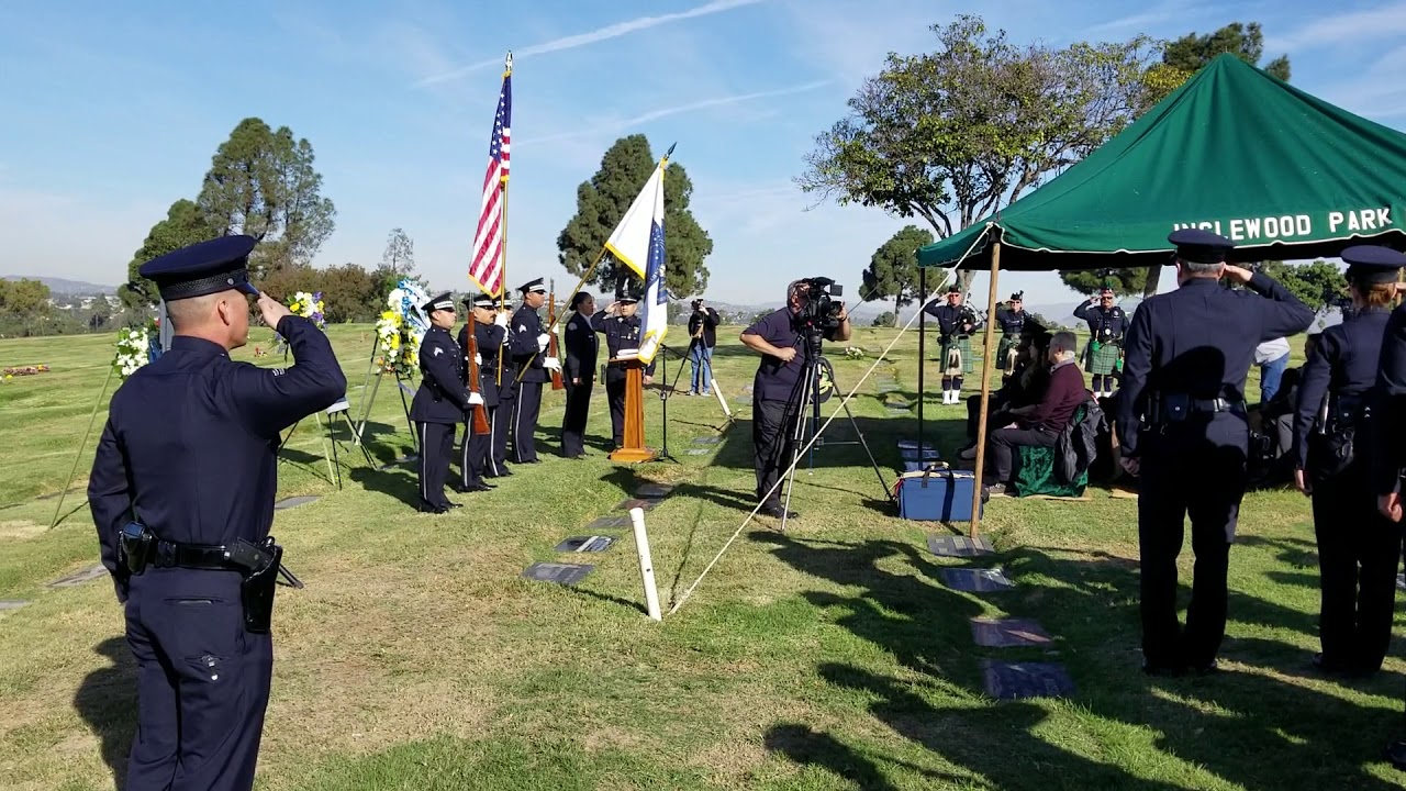 LAPD Honor Guard at 50th Anniversary Memorial for LAPD Officer Gary ...
