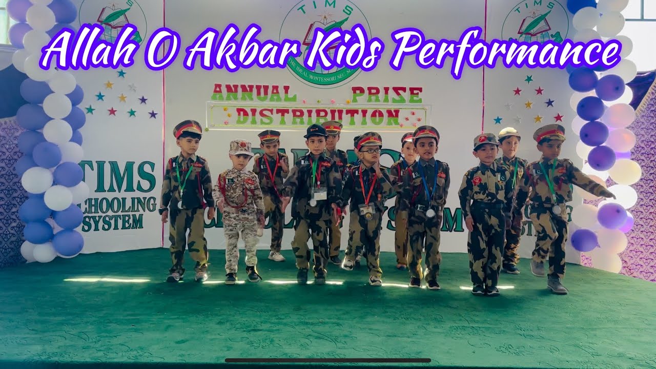 Allah-O-Akbar Army song for school tablo | Performance On Army Song🔥 ...