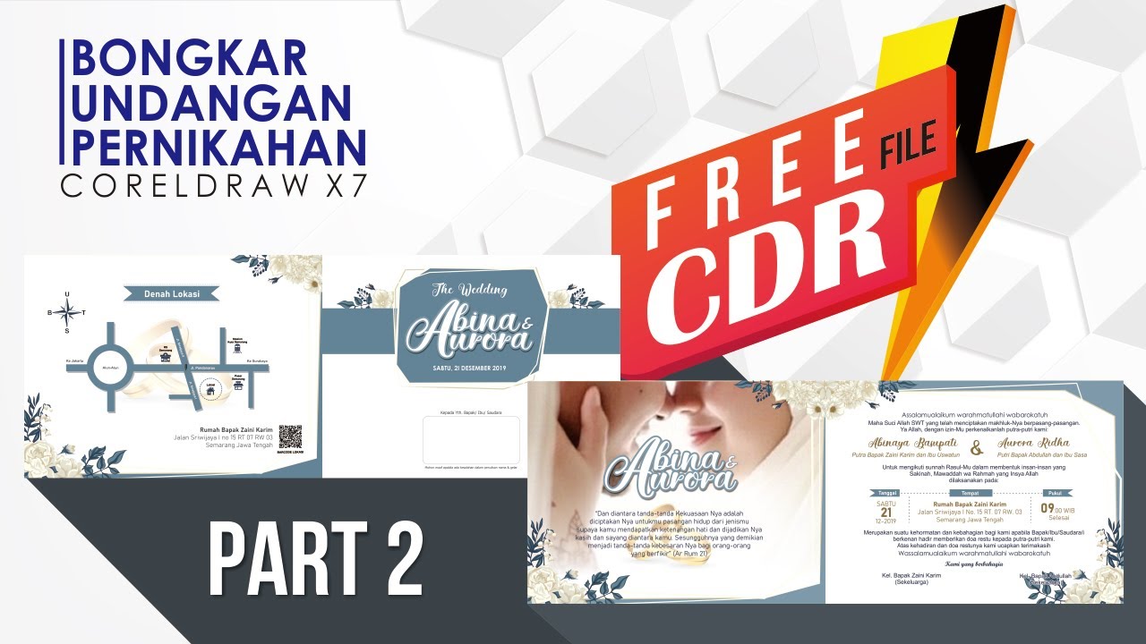 Tutorial cara desain undangan pernikahan part II dengan coreldraw ...