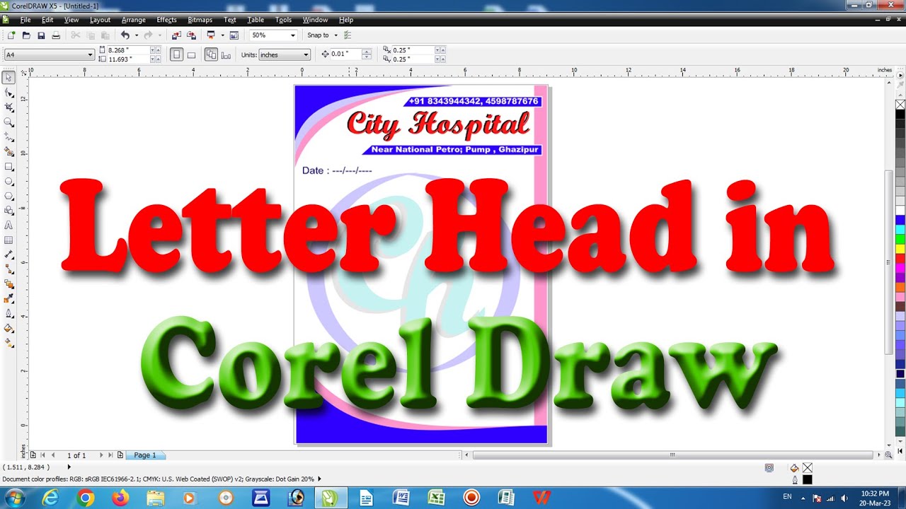 How to create Letter Head in Corel Draw || Rajesh Technical and ...