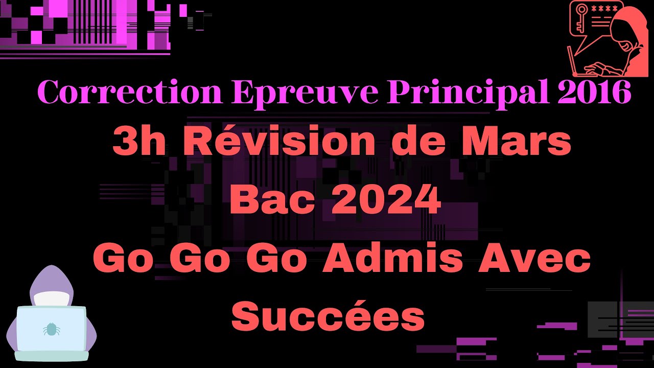 Bac Info || Correction Epreuve Principal 2016 - YouTube