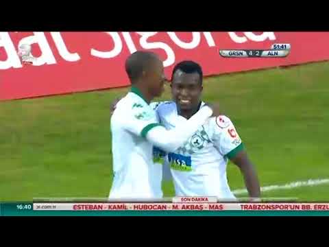 Akın Çorap Giresunspor 4-2 Aytemiz Alanyaspor Dk: 52 (Maurice Dale)
