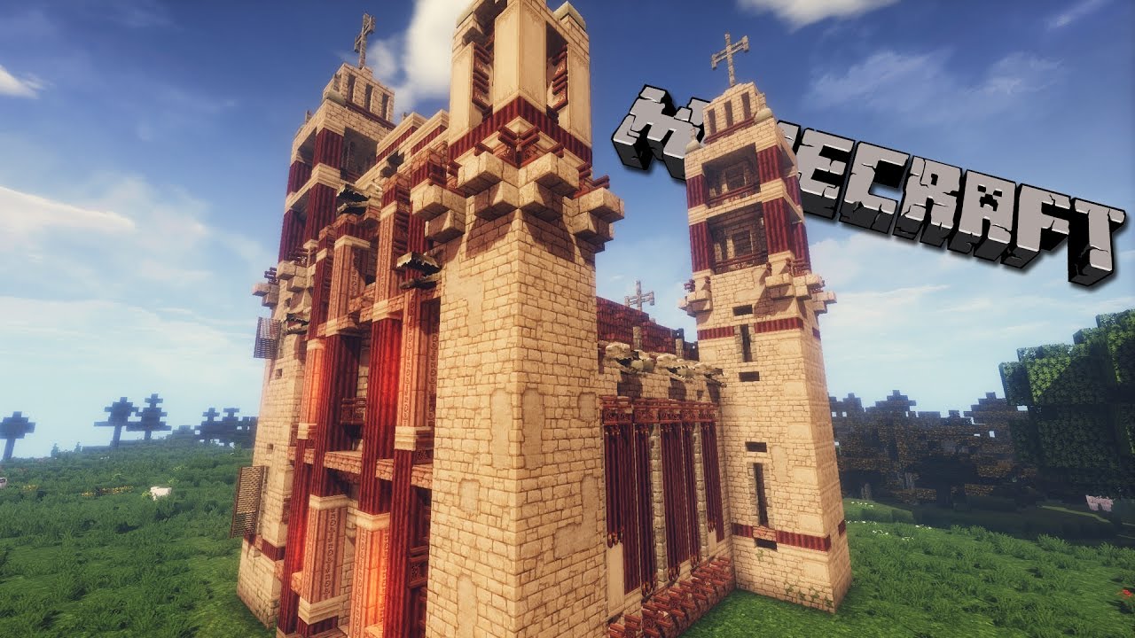 Minecraft: Lets Build/ Mexican Style Church :Part 3 - YouTube