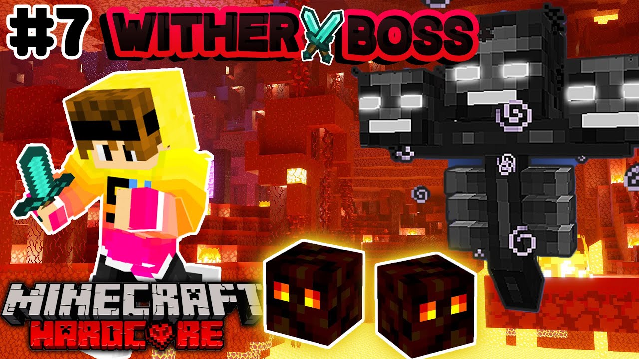FIGHT WITH WITHER BOSS - BUILDING AUTOMATIC MAGMA FARM #minecraft - YouTube